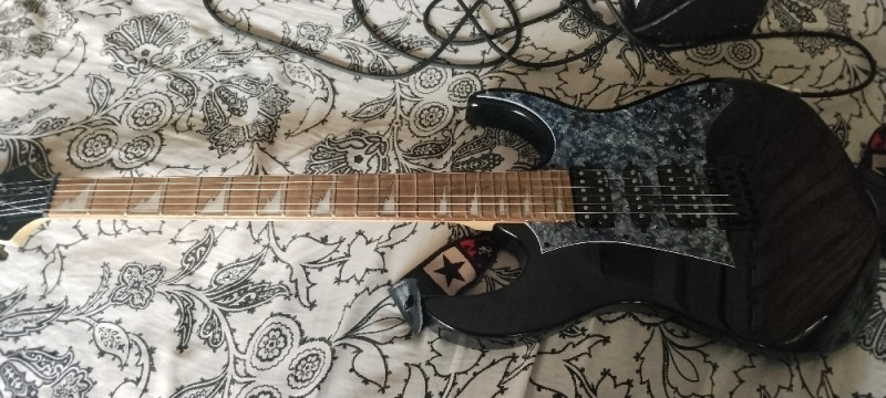 SQOE SEIB350 Black Super Strat RG series